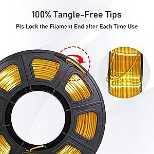Shiny Silk Gold Silver Copper PLA Filament Bundle, 1.75mm 3D Printer Filament, Each Spool 0.5kg, 3 Spools Pack, with One 3D Printer Remove or Stick Tool MIKA3D