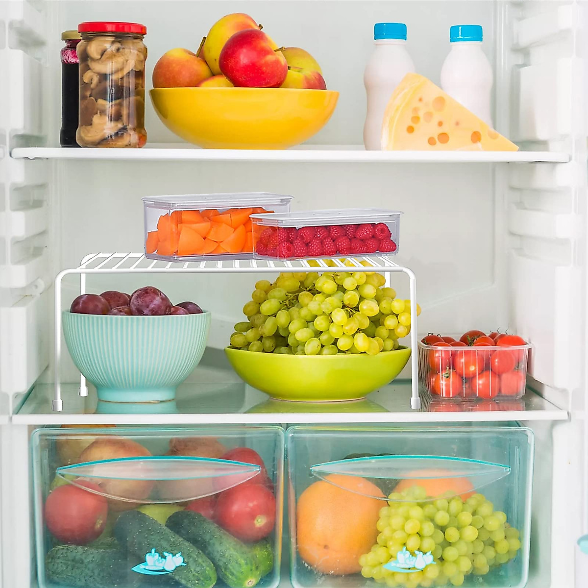 Chest Freezer Organizer Bin Expandable Wire Basket Storage, Cabinet Shelf Organizer Freezer Shelf Rack