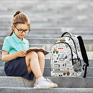 Custom Kid's Name Backpack Bookbag School Bag Travel Bag for Girls Boys Teen