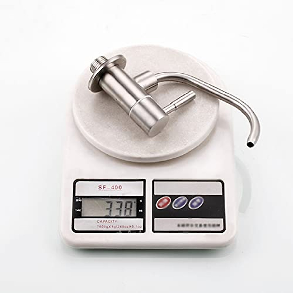 Kitchen Faucets Drinking Water Faucet with Push Lever Reverse Osmosis Stainless Steel Wall Mount Utility Sink Faucet,Brushed A