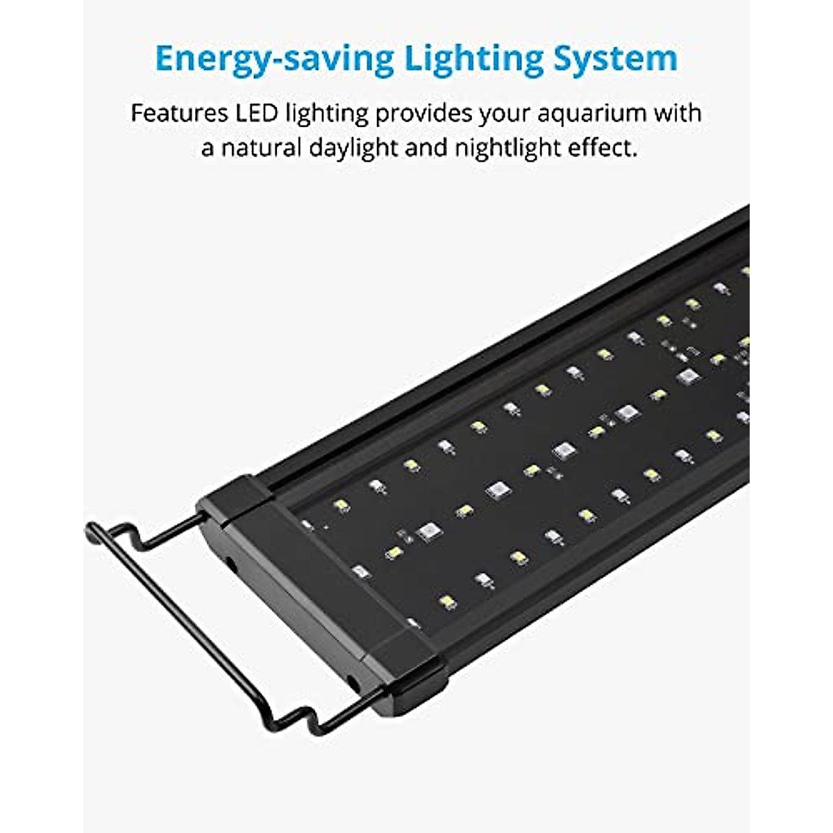 NICREW ClassicLED Marine Aquarium Light, LED Light with Dual-Channel Timer for Saltwater Fish and Reef Tanks, 18 to 24-Inch, 20-Watt