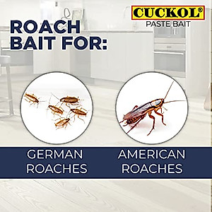 Cuckol Bait Ready to use, Kills All Cockroaches Including The German one, odorless, Safe use for People and Pets, Natural attractants Placed in Kitchen and Furniture, Long time Without Cockroaches
