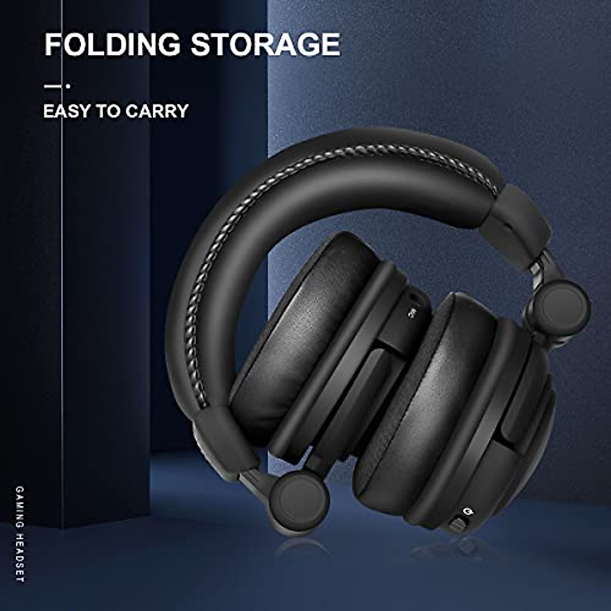 HUHD Wireless Vibration Gaming Headset for PS4,PS5,PC,Xbox and Switch 7.1 Surround Sound Headphones with Detachable Microphone