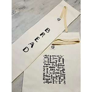 Bread Bags for Homemade Bread, Bread Bags, Bread Bags for Homemade Bread Gift Giving, Bread Keeper, Organic Cotton, Pack of 4 (Baguette and loaf)