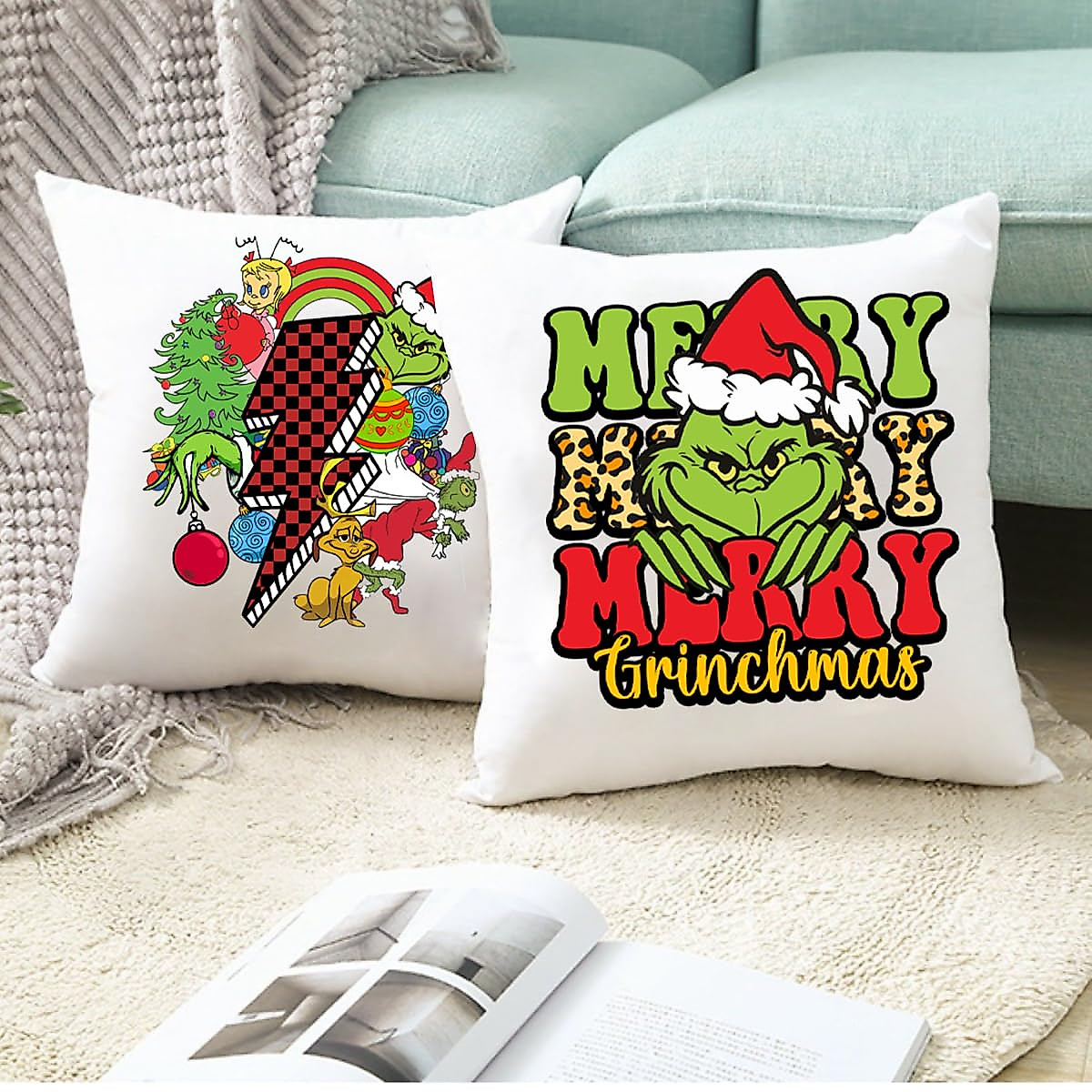 4 Sheets Christmas Iron on Vinyl Transfers Stickers Heat Transfer Design Christmas Iron on Transfers Patches Christmas Iron on Decals for T-Shirt Clothing Bags Pillow DIY Craft Supplies