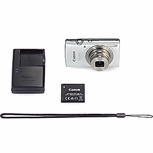 Canon PowerShot ELPH 180 Digital Camera (Silver) with 32GB Memory + Case (Renewed)