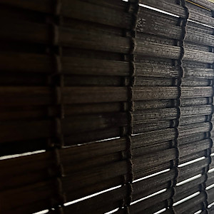 MOOD Custom Bamboo Shades | Rustic | Cordless Bamboo Roman Shades for Windows and Doors (Natural Woven) | Rustic (Great Privacy) | Sample Swatch Kit