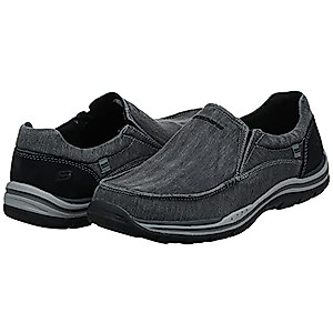Skechers Men's Expected Avillo Moccasin, Black, 12 Medium US