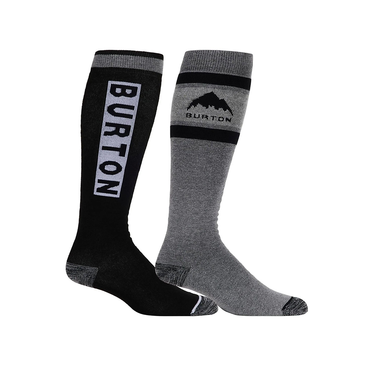 Burton Men's Weekend Midweight Snowboard Socks 2 Pack (True Black, Large (10.5-13.5))