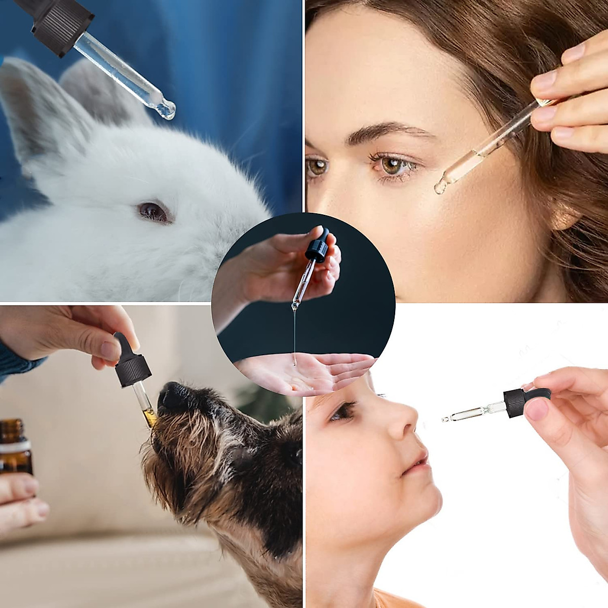 MRXBN 1/2 Oz Glass Dropper Bottle, 15mL Tincture Bottles with Dropper, Labels- Leak Proof Travel Eye Dropper Bottle Amber for Extracts & Essential Oil, Liquids, Perfume(8 pieces)