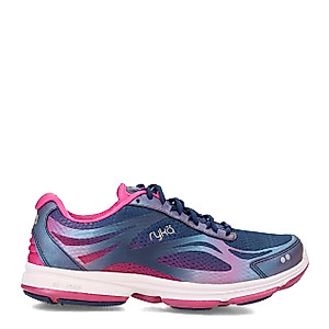 Ryka Women's Devotion Plus 2 Walking Shoe, Blue/Pink, 7.5 US