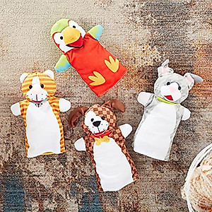 Melissa & Doug 96036 Playful Pets Hand Puppets, Multicolor