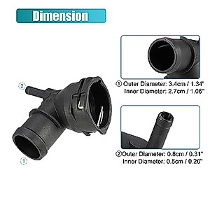 X AUTOHAUX Upper Engine Coolant Distributor Hose Connector for Volkswagen Jetta 2005-2017 for Volkswagen Golf 2010-2013 for Volkswagen Eos 2009-2016 No.5QD122291N/3C0122291D