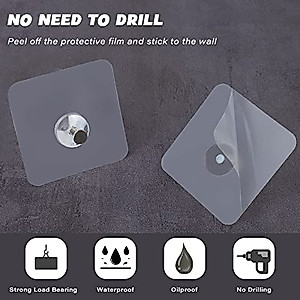 10 PCS Adhesive Wall Hooks, NO Damage Wall Hanging Hooks Sticker, Heavy Duty Adhesive Hook for Picture Hat Keys Bathroom Kitchen Tools Hanging, Screw Free Wall Hooks