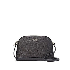 Kate Spade New York Tinsel Small Dome Crossbody in Black Glitter