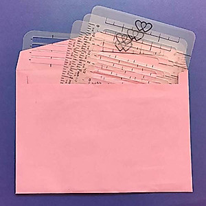 SUPVOX 4pcs Addressing Guide Stencil Templates for Envelopes Thank You Card