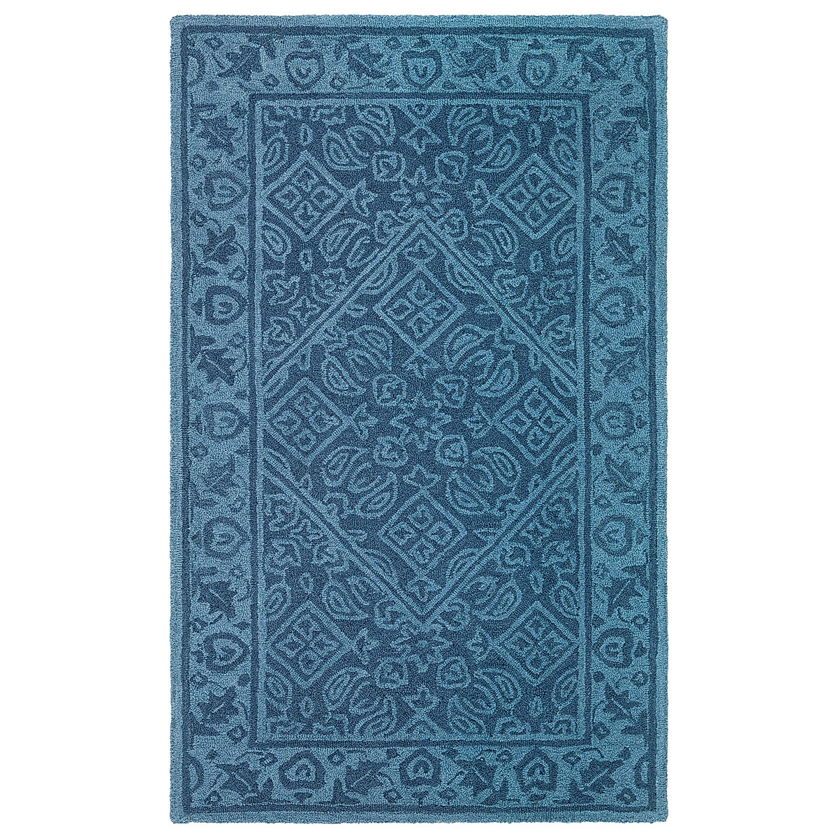 SAFAVIEH Dip Dye Collection 3' x 5' Navy Blue DDY151N Handmade Premium Wool Area Rug