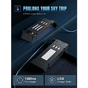 Drones with Camera for Adults Beginners Kids, Foldable E58 Drone with 1080P HD Camera, RC Quadcopter - FPV Live Video, Altitude Hold, Headless Mode, One Key Take Off/Landing, APP Control