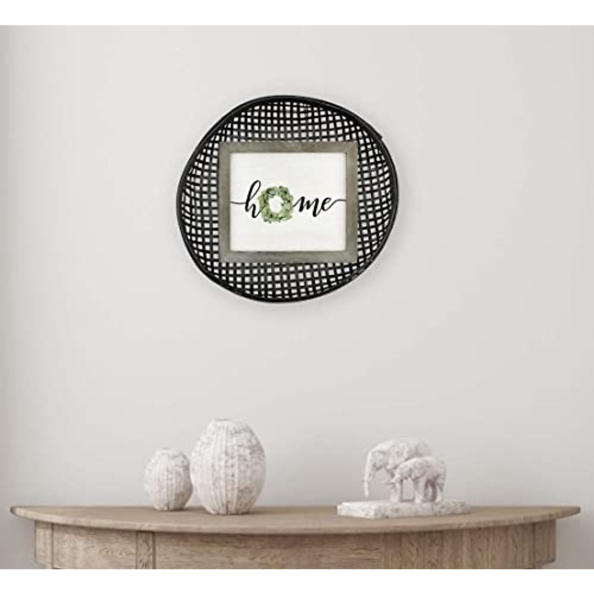 AuldHome Black Boho Wall Baskets (2-Pack); Wall Decor Baskets