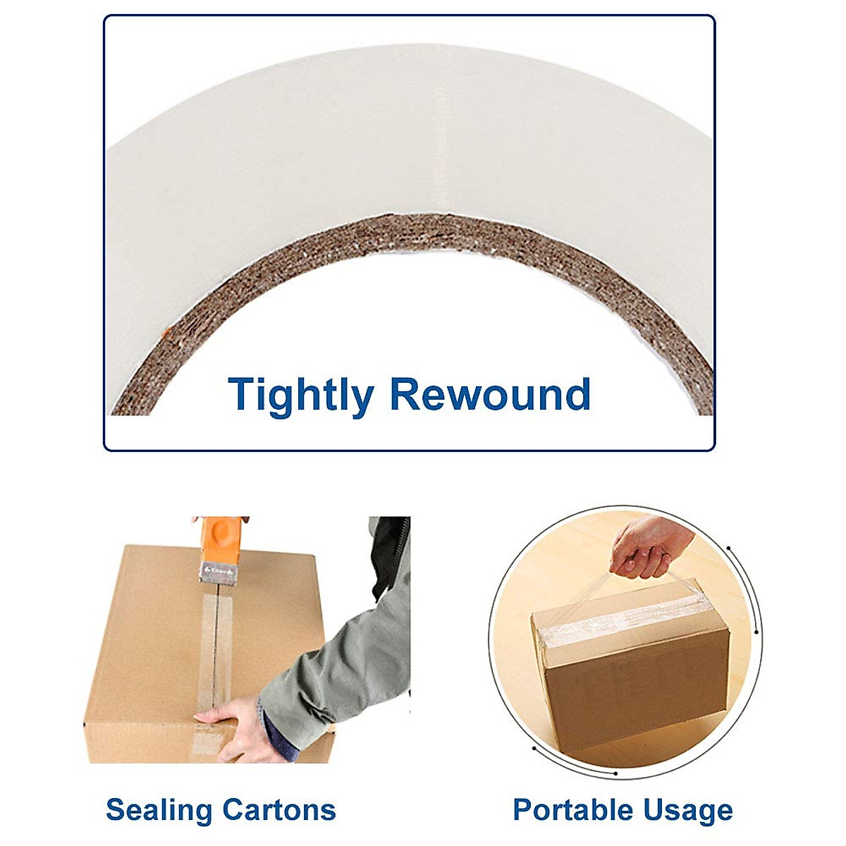 PERFECTAPE Heavy Duty Packing Tape 36 Rolls, Total 2160Y, Clear, 2.7 mil, 1.88 inch x 60 Yards, Ultra Strong, Refill for Packaging and Shipping