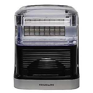 Frigidaire EFIC229-VCM FRIGIDAIRE-33LBS per day Square Clear Cube COMPACT ICE MAKER-Viewing Window-Silver, Standard