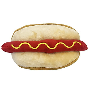 Pets First NFL Washington Commanders HOT Dog Plush Dog & CAT Squeak Toy - Cutest HOT-Dog Snack Plush Toy for Dogs & Cats with Inner Squeaker & Beautiful Football Team Name/Logo