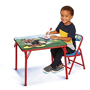 Disney Junior 45704 Mickey Kids Table & Chair Set, Junior Table for Toddlers Ages 2-5 Years ,20" x 20"
