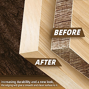 GSCIT Club Birch Edge Banding, 3/4 inch x 25ft roll of Veneer Wood Edge Banding Pre-glued Flexible, Real Wood Tape for Cabinet Repair & Furniture Restoration