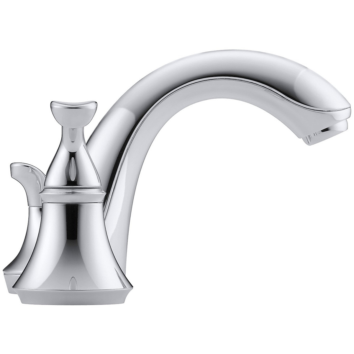 KOHLER ‚Äé10272-4-CP Forte Sculpted Widespread Lav Faucet, Bathroom Sink Faucet with Sculpted Lever Handles, Polished Chrome