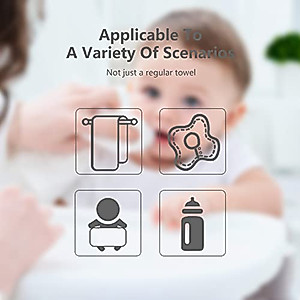 SWEET DOLPHIN 12 Pack Muslin Burp Cloths Large 100% Cotton Hand Washcloths for Baby - Baby Essentials Extra Absorbent and Soft Boys & Girls Milk Spit Up Rags for Newborn Registry - White, 20" X10"