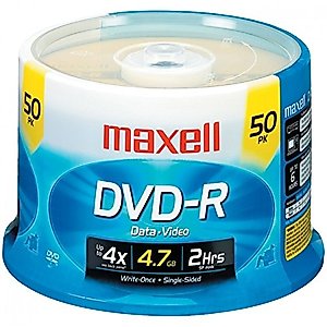 Maxell 16X Speed Branded DVD-R Spindle