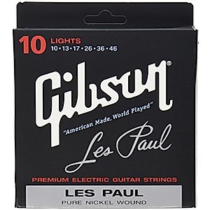 Gibson Les Paul Premium Electric Guitar Strings, Light Gauge 10-46