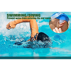 Wax Ear Plugs for Sleep - 24 Silicone Wax Earplugs for Swimming and Sleeping - Gel Ear Plugs for Noise Cancelling, Ear Protection - SNR -32dB earplugs