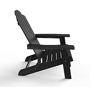 SAKSUN Folding Adirondack Chair Plastic Weather Resistant, Outdoor Chair, Patio Chairs, Lawn Chair, Outside Funiture for Porch, Garden, Deck, Fire Pit, Patio Seating