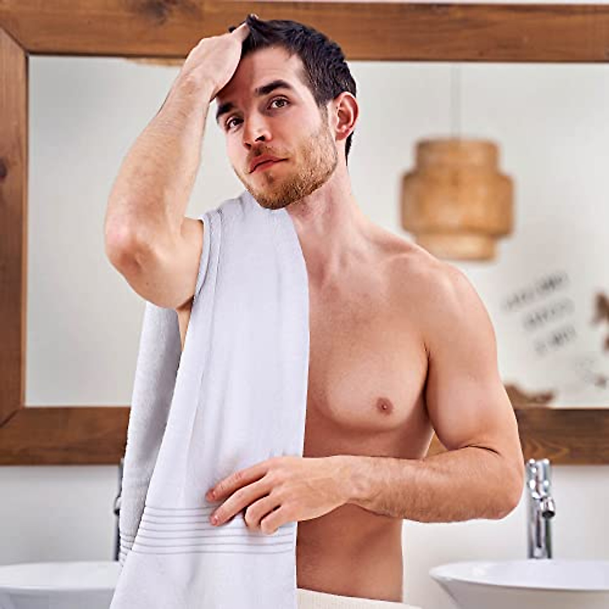 Utopia Towels - Bath Towels Set - Luxurious 600 GSM 100% Ring Spun Cotton - Quick Dry, Highly Absorbent, Soft Feel Towels, Perfect for Daily Use (Pack of 4) (27 x 54, White)