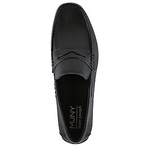 Marc Joseph New York Men's Nebraska Loafer, Black Grainy, 8.5