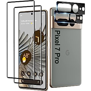 CWQZGUF Pixel 7 Pro Tempered Glass Screen Protector, 2 Pack, Fingerprint Unlock Support, Anti Scratch, HD, 5.7 Inch