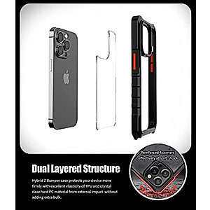 GOOSPERY Z Bumper Crossbody Compatible with iPhone 14 Pro Case [Strap Included] Shock Absorbing Dual Layer Structure TPU Edge Crystal Clear PC Cover with Shoulder Strap Outdoor Design, Clear