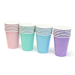 Pastel Rainbow Party Paper Cups 9 Ounce (24 Pack)