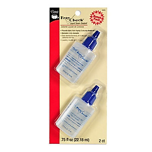 Dritz Fray Check Liquid Seam Sealant Glue Bonus Value Pack - 2 Bottles 3/4 Oz