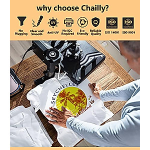 Chailly 527ML Sublimation Ink for Epson EcoTank Supertank Inkjet Printers ET-2720 ET-2750 ET-2760 ET-2800 ET-2803 ET-3760 ET-4700 ET-4800 ET-15000/ Upgrade Version (B/M/C/Y/Printhead Cleaning Kit)