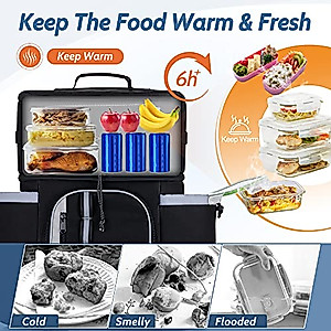 Elviros Backpack Cooler, 2 Insulated Comaprtments Leakproof Bag, Lightweight Lunch Backpack for Travel Hiking Camping for Men and Women Large Waterproof Cooler Bag(S)