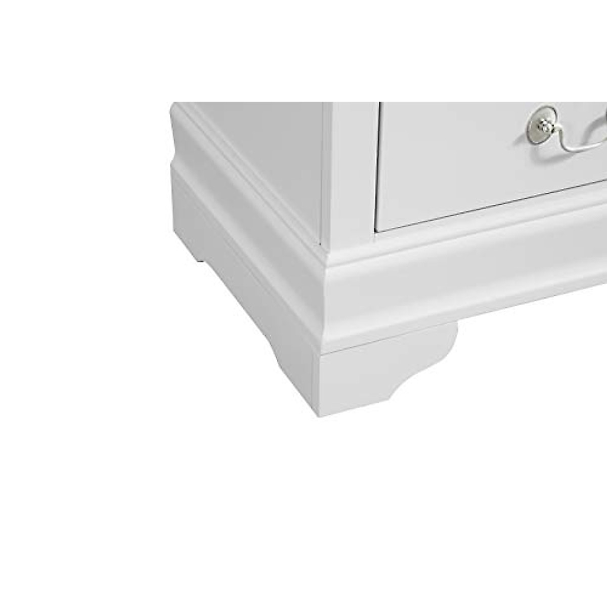 Glory Furniture Louis Phillipe , White Nightstand, 24" H X 22" W X 16" D