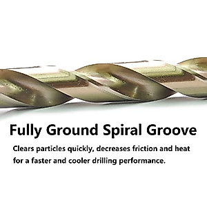 VALYRIANTOOL 3/32" Cobalt Drill Bits(10PCS), M35 High Speed Steel Jobber Length Twist Drill Bit Set for Hardened Metal, Stainless Steel, Cast Iron, Plastic and Wood