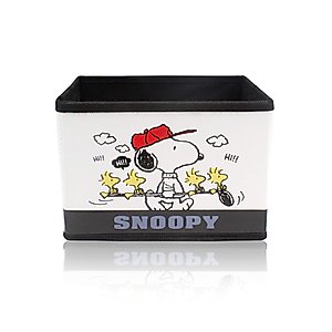 Finex White Dog PU Leather Collapsible Foldable Storage Organizer Box for Table Desk Office Accessories Pencil Pen Remote Contol Holder - Random