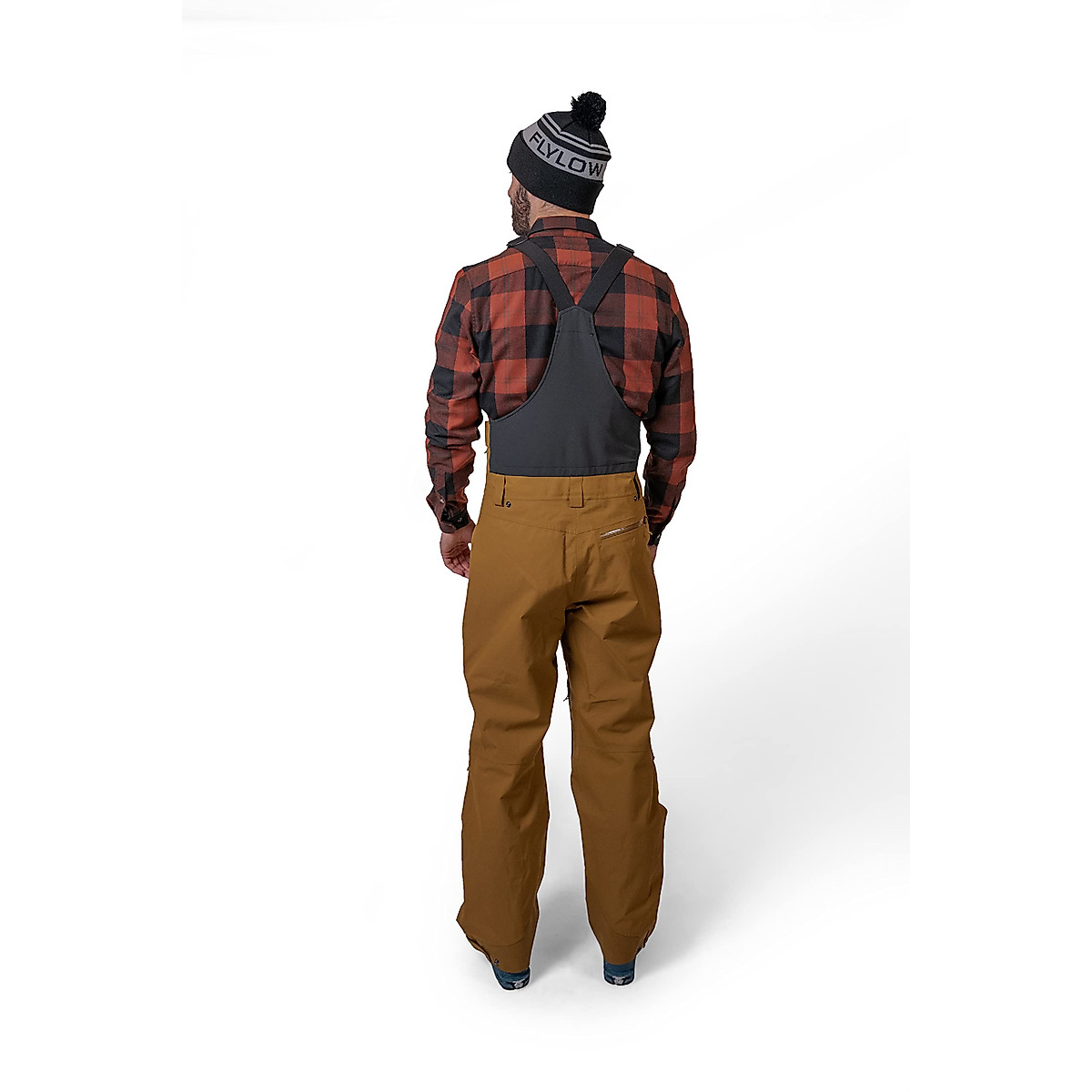 Flylow Men's Baker Bib Waterproof Breathable Ski and Snowboard Pants - Rye - Medium