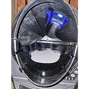 LR Things Half Guard in Obsidian Black Glitter Acrylic for Litter-Robot 3 Litter Box