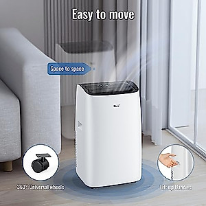 DuraComfort Portable Air Conditioner, (14,000 BTU ASHRAE) 10000 BTU SACC Cools Up to 600 Square Feet, White…