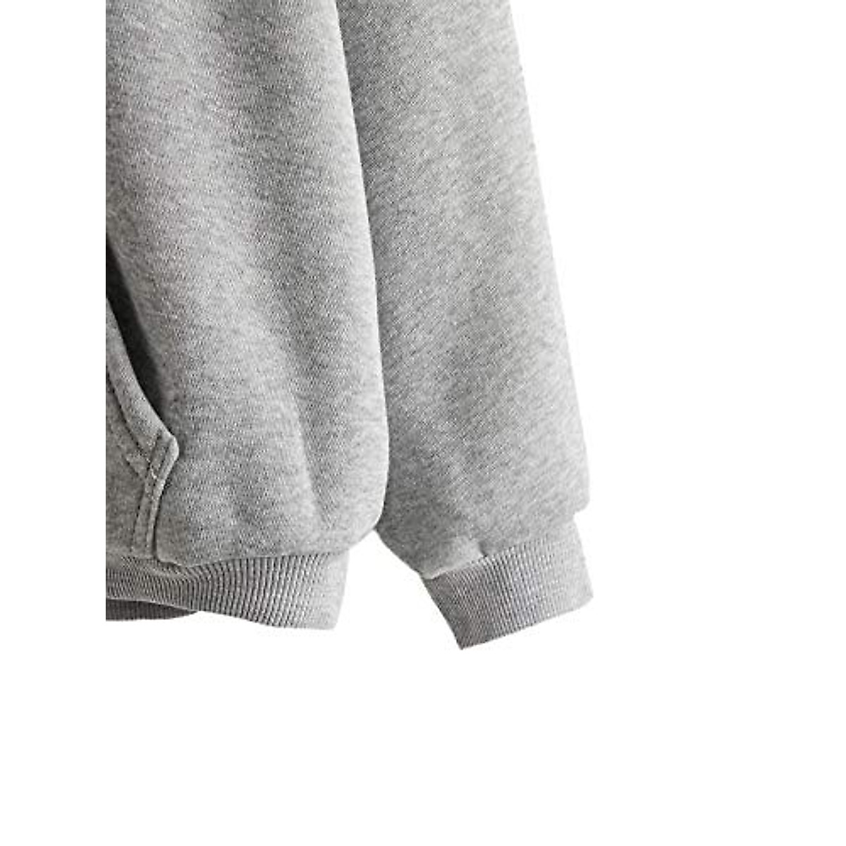 SweatyRocks Women's Casual Heart Print Long Sleeve Pullover Hoodie Sweatshirt Tops Grey XL