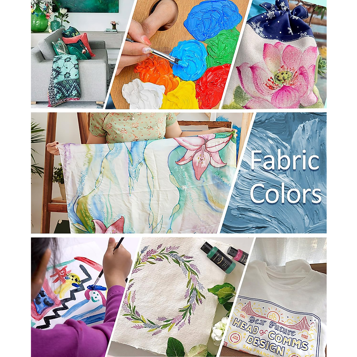 Colorful Permanent Fabric Paint, 26 Colors Soft Fabric Paint in Bottles (30ml/1oz) with Brushes, Palette,Non-Toxic Textile Paint for Creative DIY Clothes, T-Shirts, Shoes Art and Crafts